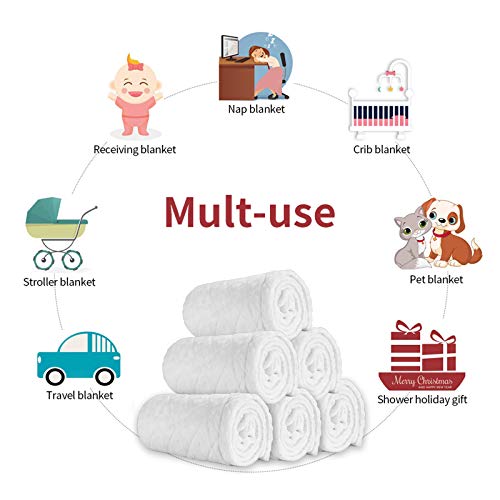 Red White Unisex Baby Blanket Super Soft Reversible Nursery, Swaddle Stroller Infant Toddler Bedding for Kids 30 x 40 Inch (76x102cm)