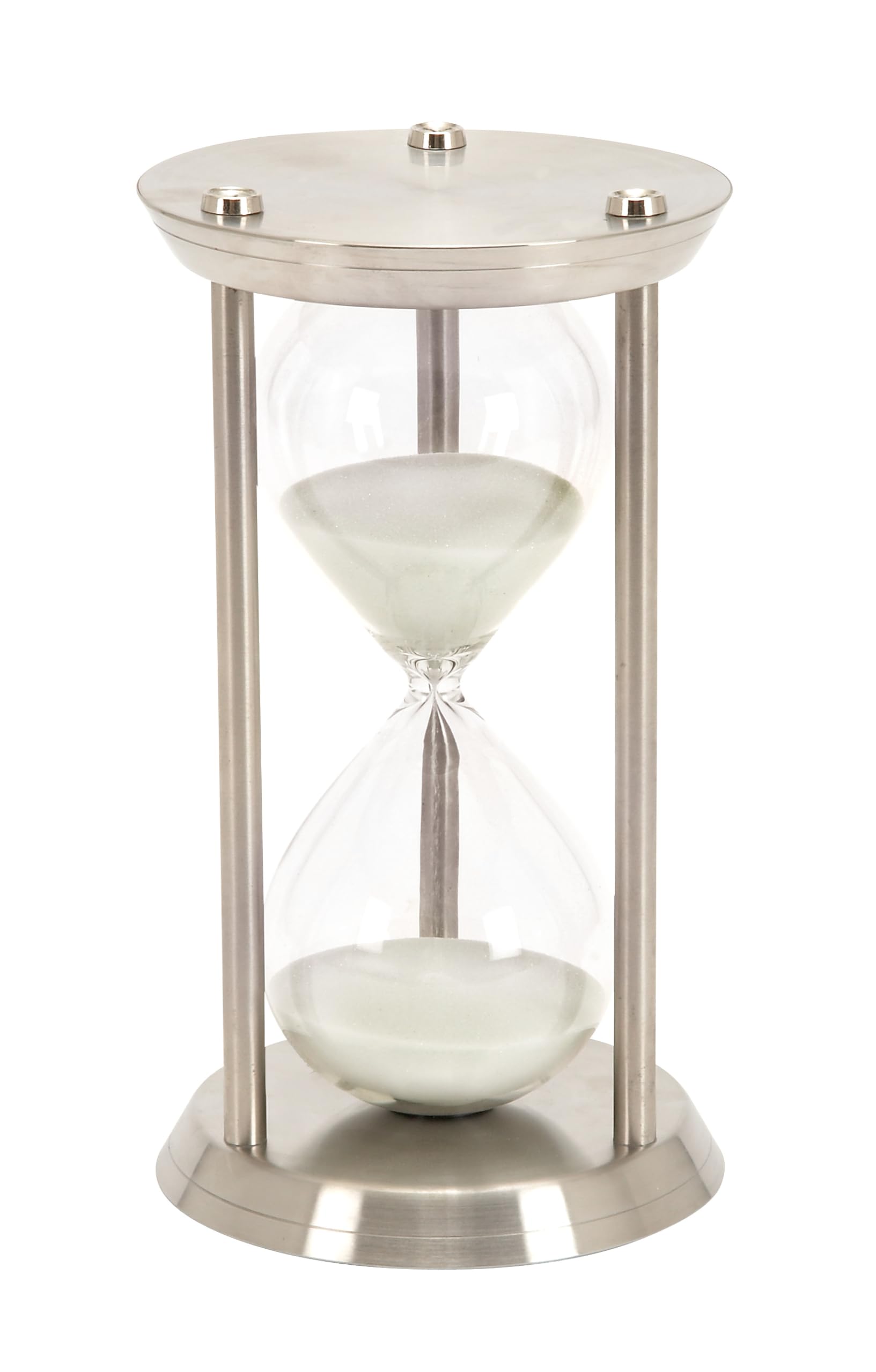 Deco 79 Glam Metal Cylinder Timer, 7" x 7" x 12", Silver