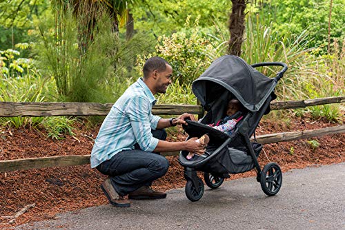 Britax B-Free Stroller, Frost - All Terrain Tires - Adjustable Handlebar - One Hand Fold - Large UV50 Canopy