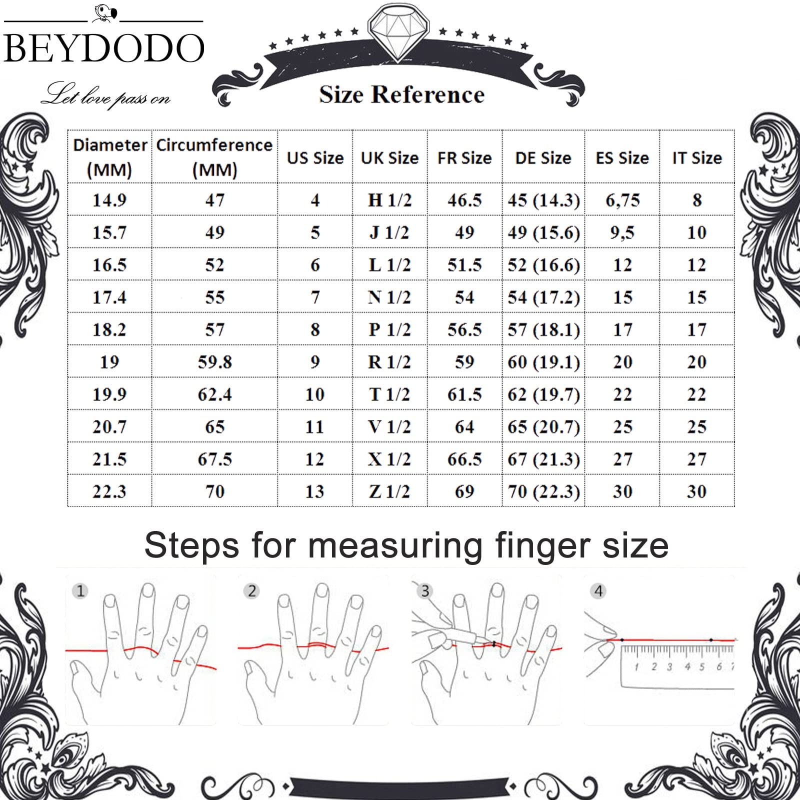 Beydodo Couples Promise Rings Engraved, Stainless Steel Anniversary Rings Size 9 and 11 King and Queen Ring with Heart