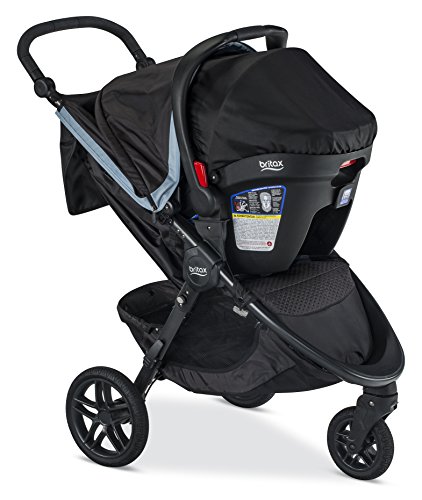 Britax B-Free Travel System with B-Safe Endeavours Infant Car Seat - Birth to 65 Pounds, Frost