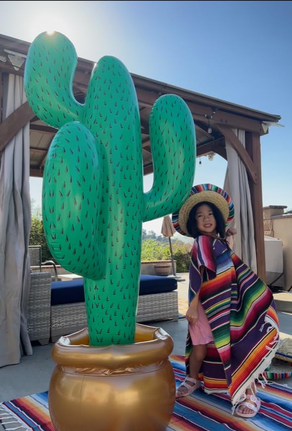 GiftExpress Inflatable 76" Jumbo Cactus Prop Decor, Giant Cactus Tree for Mexicano Fiesta Theme Party Decor, Cinco De Mayo Prop, Hawaiian Pool Party, Desert Western Cowboy Theme Decoration