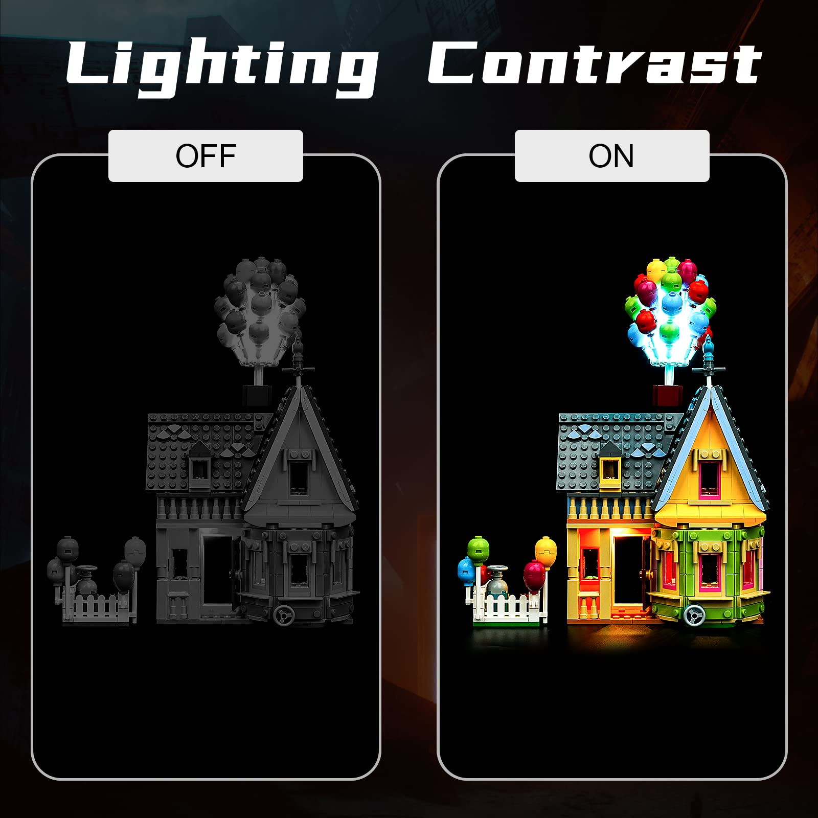 Bourvill LED Lights Kit for Lego Disney and Pixar Up House 43217- Lights Set Compatible with Lego 43217 Set -Classic Version (Lights Kit without Model)