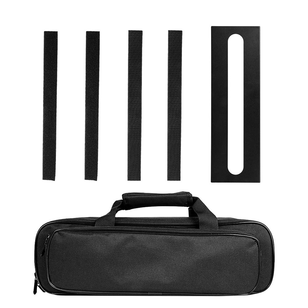 GOKKO Small Guitar Pedal Board 15.7 x 4.9 inches Pedalboard with Carrying Bag