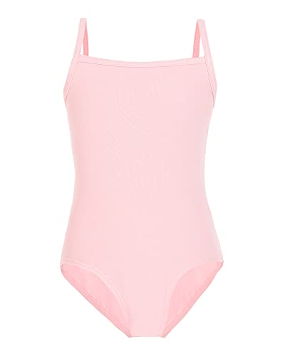 Camisole Leotard for Girls Dance Size 8-9 Years Old Pure Pink One Piece Ballet Undergarment