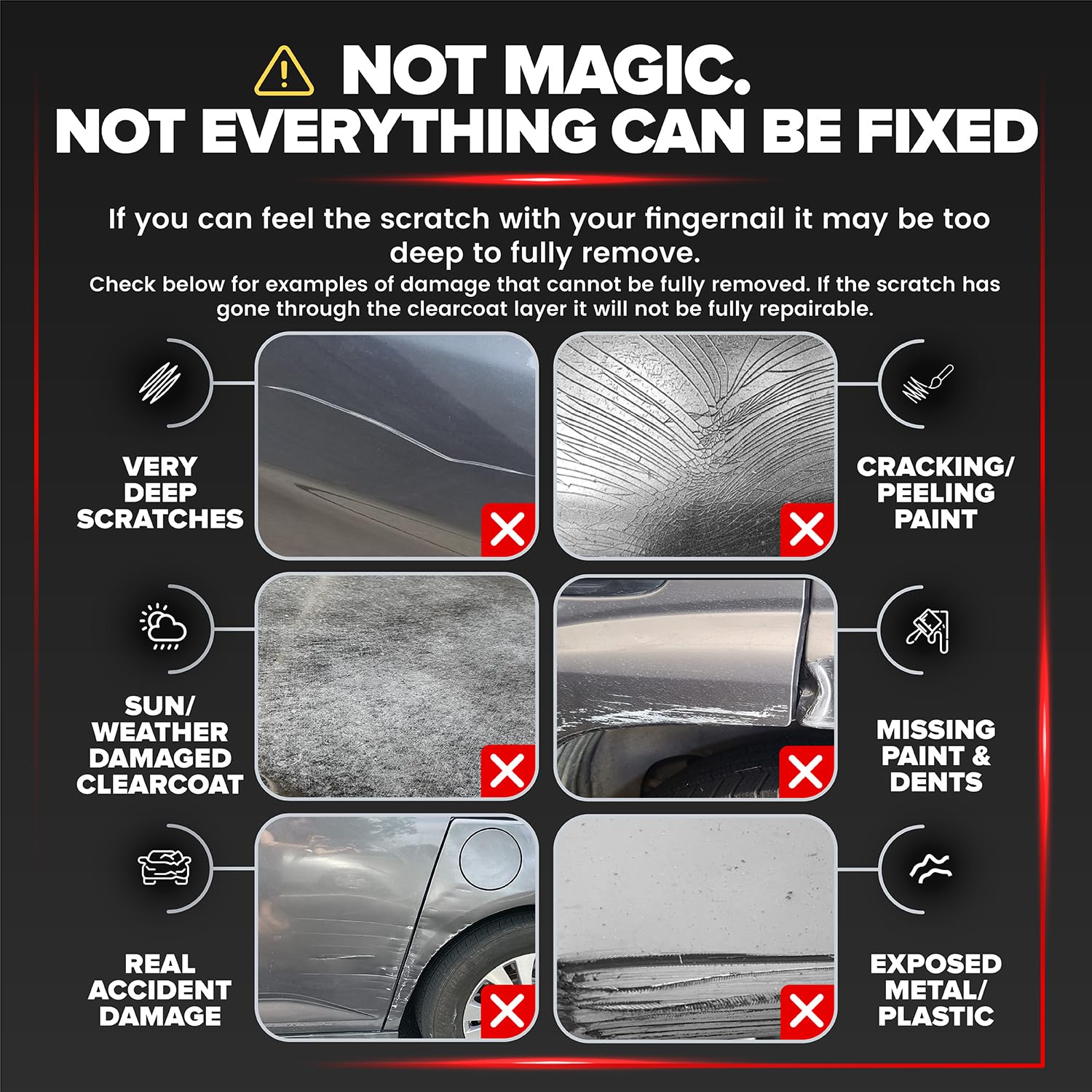 Carfidant Black Car Scratch Remover - Ultimate and Swirl for Dark Paints- Solvent & Paint Restorer Repair Scratches, Water Spots! Polish Buffer Kit