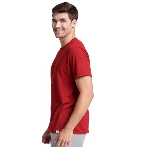 Russell Athletic mens Cotton Performance Short Sleeve T-shirt T Shirt, Cardinal, X-Large US