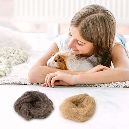 Glaciart One Premium Bird Nesting Material (2.1oz) Small Animal Bedding|Natural Wool, Silk, Cotton & Jute Nesting Materials for Birds, Perfect for Nest Building for Bird Cage or Hamster Bedding