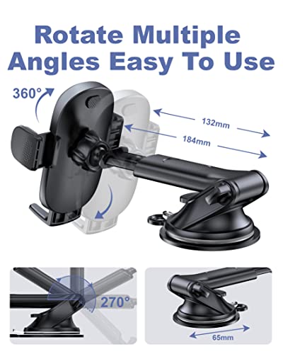 GUANDA TECHNOLOGIES CO., LTD. Cell Phone Stand, Desk Phone Holder, Upgraded Car Mount Phone Holder Dashboard Windshield