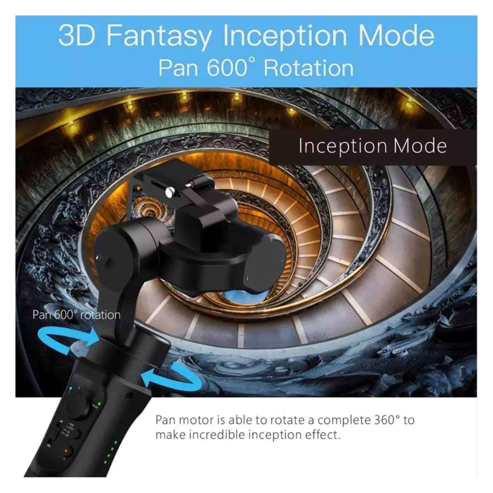 Camera stabilizer Action Camera Suitable for Three-axis Stabilizer Vlog Video Anti-Shake Handheld Gimbal for Outdoor Video Recording