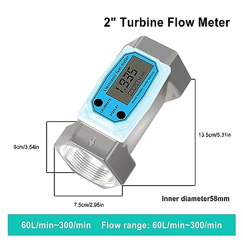 Flow Control Meter 1 Inch Flow Meters Flowmeter, Gauge PCB Electronic Flow Indicator Sensor for Gasoline Methanol Kerosene Water Used in Petroleum,Food, Etc.
