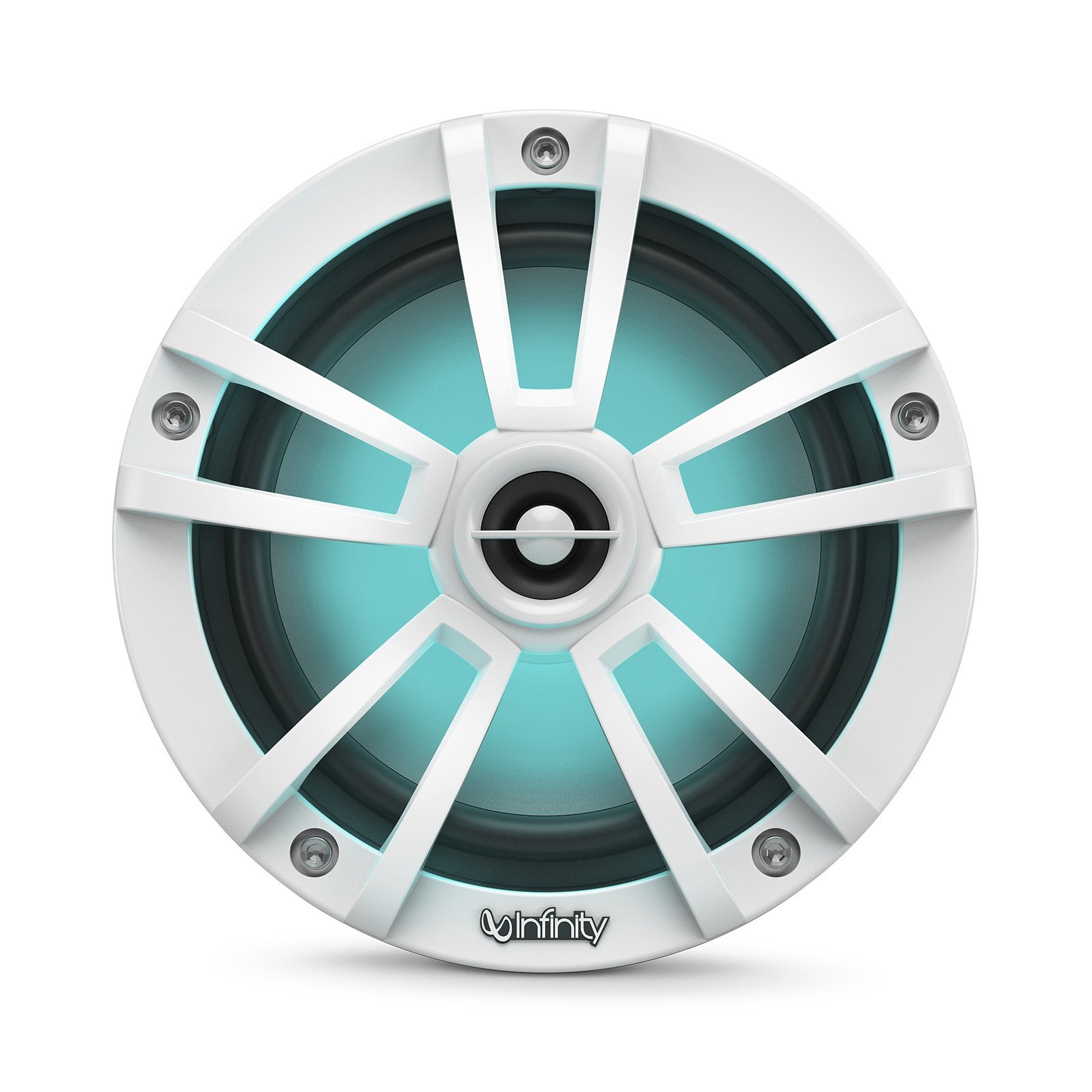 Infinity 622MLW Marine 6.5 Inch RGB LED Coaxial Speakers - White
