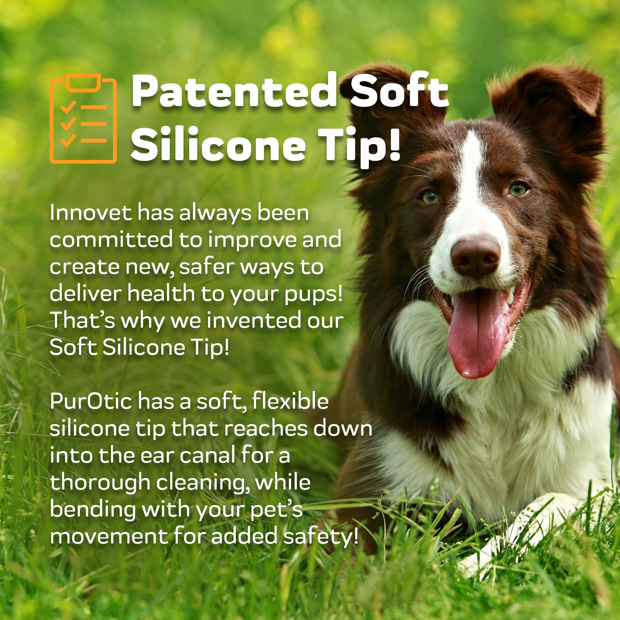 Innovet PurOtic Ear Cleaner for Dogs & Cats with Silicone Applicator Made With Essential Oils - 100% Made In USA - Regular Strength 4 oz Bottle
