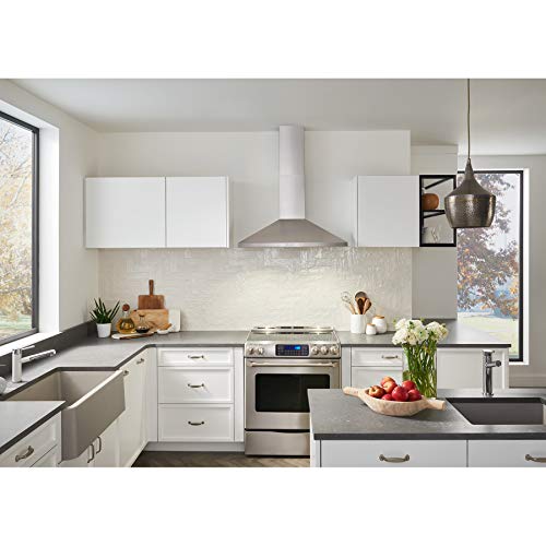 Broan-NuTone BWP2366SS Convertible Wall-Mount LED Lights Pyramidal Chimney Range Hood, 630 MAX Blower CFM, 36-Inch, Stainless Steel