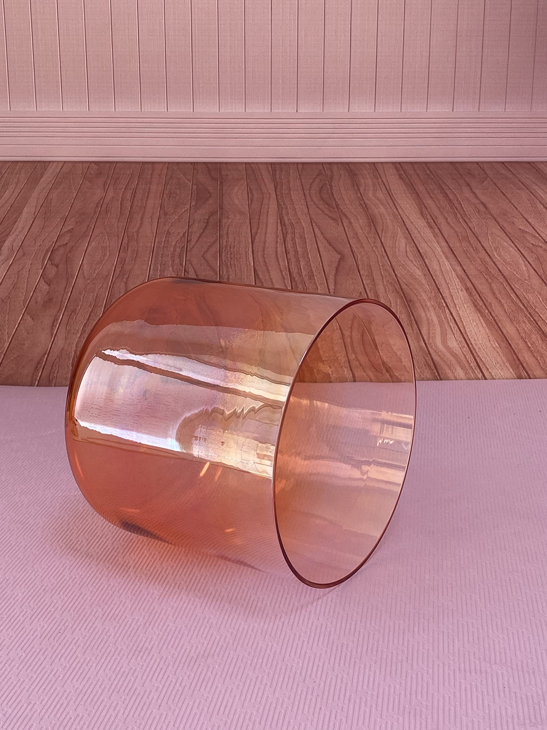 Clear D Note Sacral Chakra Colored Quartz Crystal Singing Bowl 7 inch