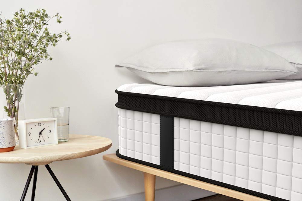 Inofia Twin Mattress, 10 Inch Hybrid Innerspring Single Mattress Cool Twin Bed Supportive & Pressure Relief with Breathable Soft Knitted Fabric Cover