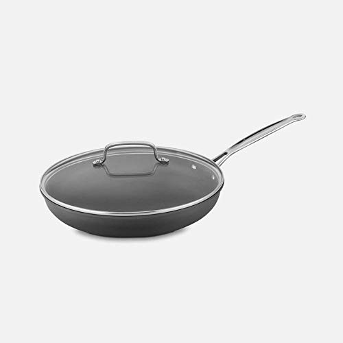 Cuisinart 622-30G Nonstick-Hard-Anodized, 12-Inch, Skillet w/Glass Cover & 622-20 Chef's Classic 8-Inch Open Skillet Nonstick-Hard-Anodized