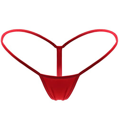 Mbotnee Women's G-Strings Micro Thongs Tiny Panties Underwear (5-packs Multicolors, Medium)