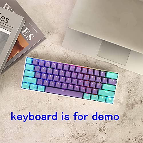 Mosptnspg CJXSP PBT 61 Keycaps 60 Percent, Gaming Keycaps OEM Profile Backlit Keycap Set for 60 Percent Cherry MX Mechanical Keyboard GK61 ,Only keycaps (Zilian)
