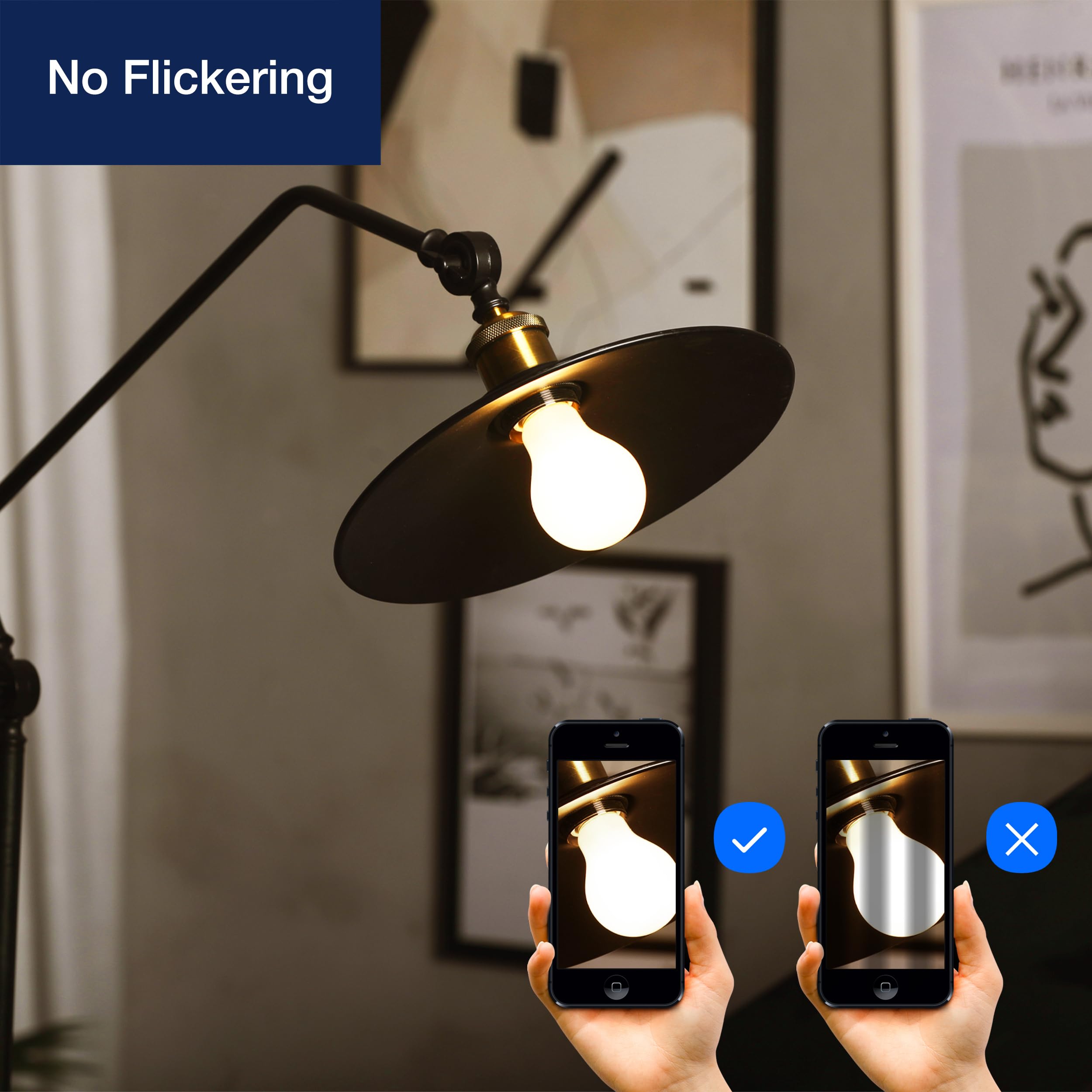 FLSNT ๐ ๐๐๐ฒ ๐๐๐ ๐๐ข๐ ๐ก๐ญ ๐๐ฎ๐ฅ๐๐ฌ, A21 LED Light Bulb E26 Standard Base, 40W 60W 100W Equivalent, 3-Way Dimmable A21 LED Light Bulbs, 400-800-1500 Lumens, 3000K Soft White, 2 Pack