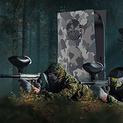 Camouflage Console Cover Plates for PS5 Disc Edition Face Plates PS5 Face Plates with Vent, Anti-Scratch Dustproof Protective PS5 Cover Premium Hard Replacement Shell