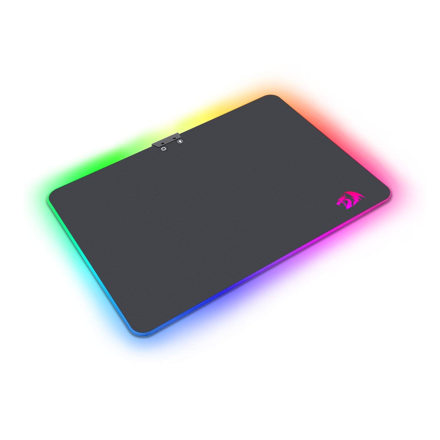 Redragon P010 Gaming Mouse Pad, RGB LED Lighting Effects, Wired, Hard Non-Slip Rubber Low Friction Surface Mouse Mat for MMO Computer Windows PC Gamers (13.8 x 9.8 Inch)