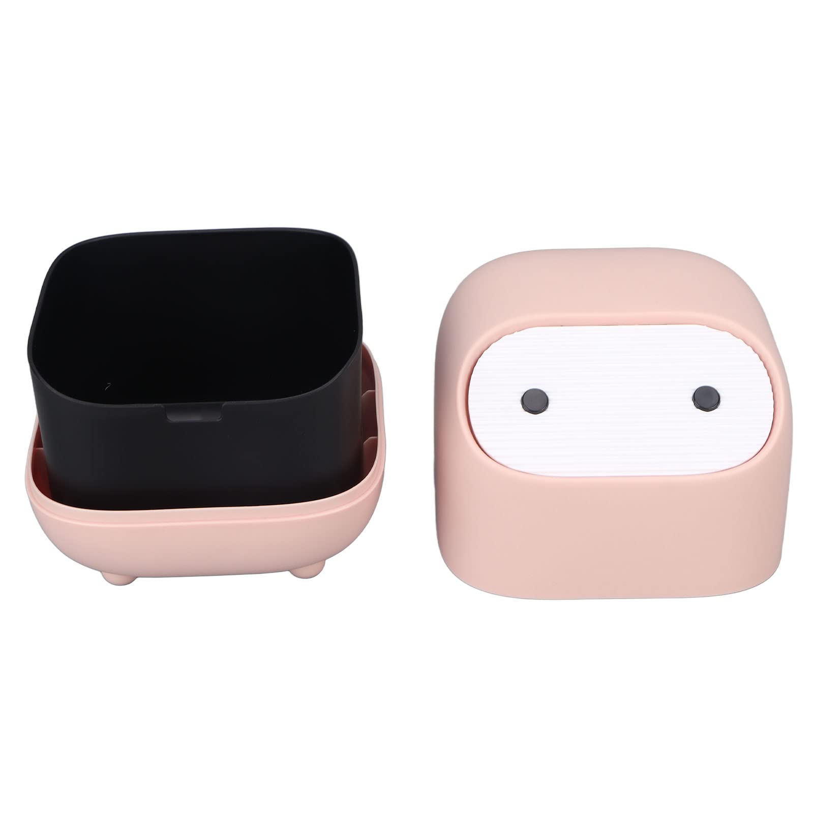 DISREGARDED Mini Cute Makeup Desktop Trash Can Fashionable Lid Storage for Home Office