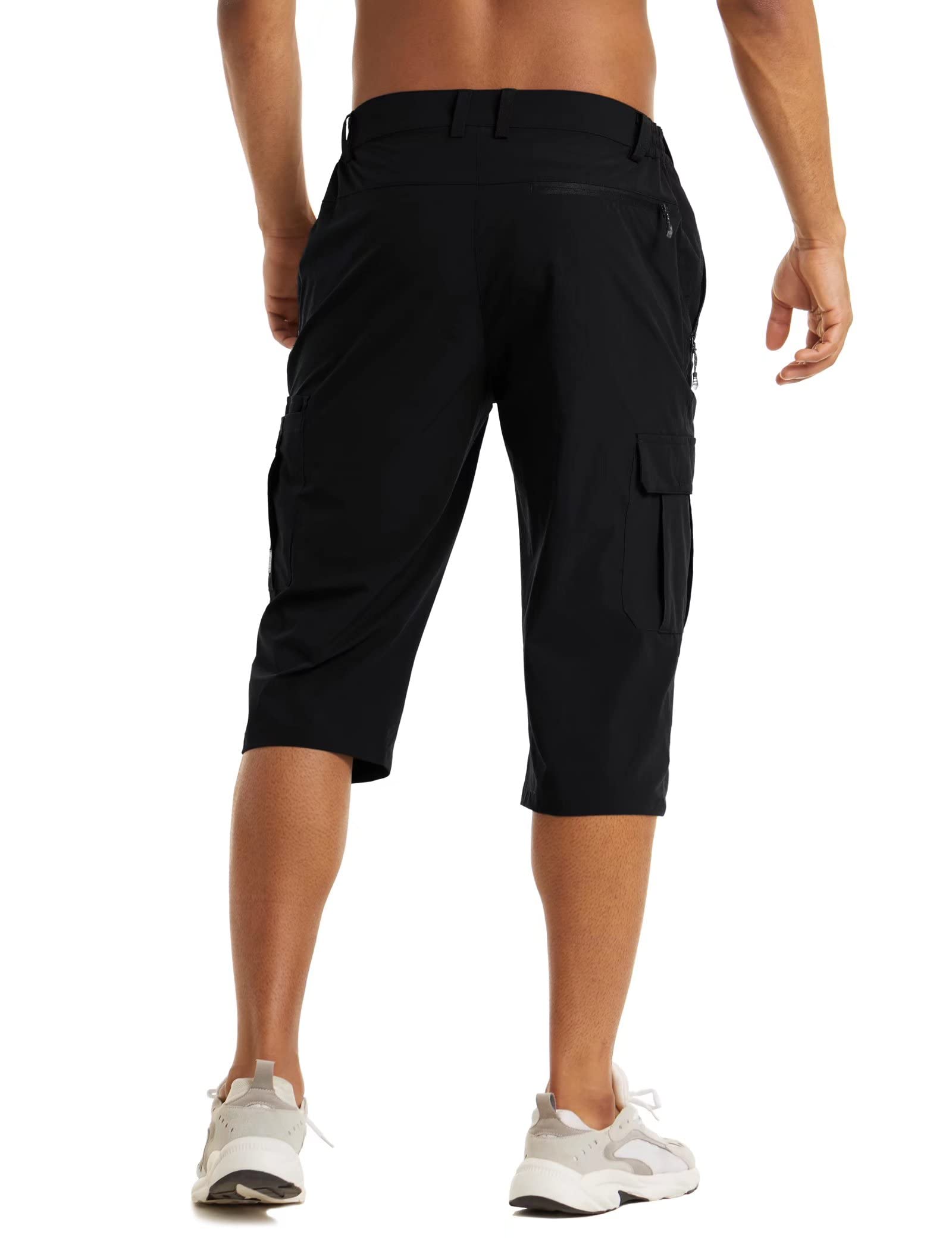 BIYLACLESEN Mens Cargo Pants Fishing Pants for Men Quick Dry Pants Mens Hiking Pants Summer Pants for Men Dark Grey