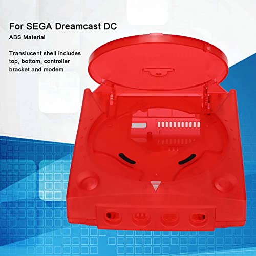 Case Shell, Translucent Red Compact Translucent ABS Shell Case for SEGA Dreamcast DC for Friends