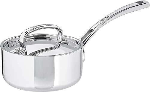 Cuisinart French Classic Tri-Ply Stainless 1-Quart Saucepan with Cover,Silver