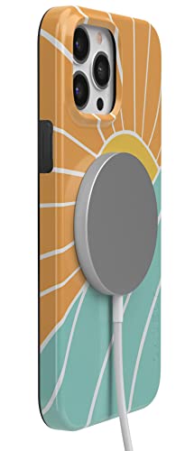 Casely iPhone 13 Pro Case | Compatible with MagSafe | Waves & Rays | Sunshine Girly Case