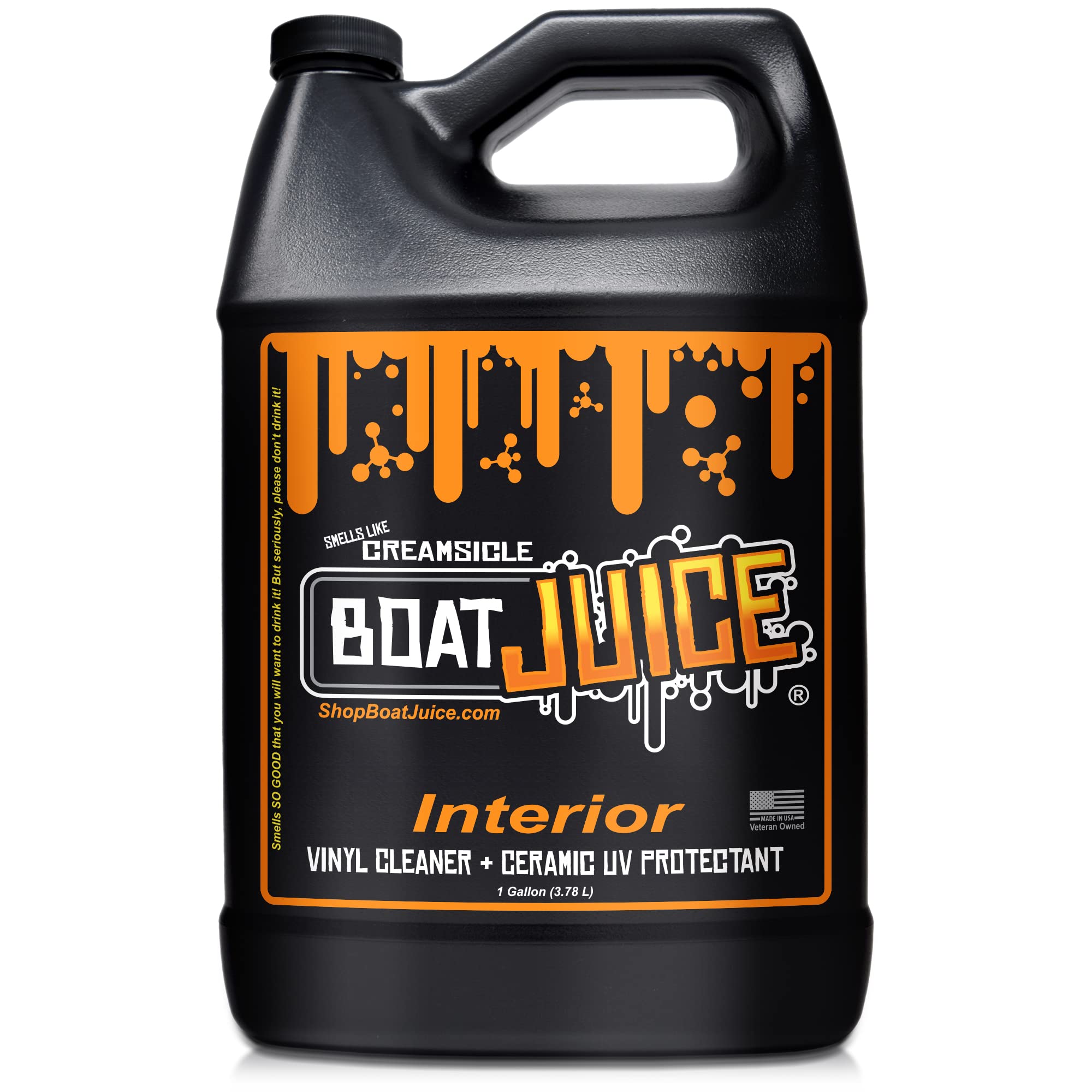 Boat Juice Interior Boat Cleaner - Boat Seat Cleaner, Boat Vinyl Cleaner and Protectant, Boat Upholstery Cleaner & Carpet Cleaner, Cleaning Supplies, Boat Accessories 32oz (1 G)