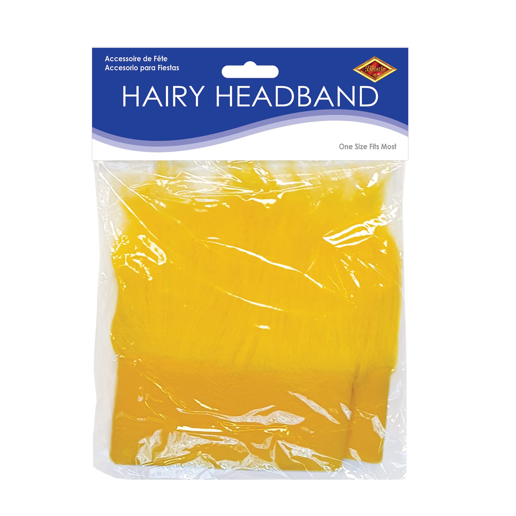 Beistle Yellow Hairy Headband