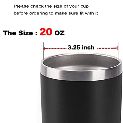 Tumbler Lids Spillproof 20oz,4 Pack Splash Resistant Lid for Beast,Juro,Ozark Trail,Rae Dunn,Atlin,Coffee Mug and More Cooler Cup,Covers for 20 Ounce Tumbler