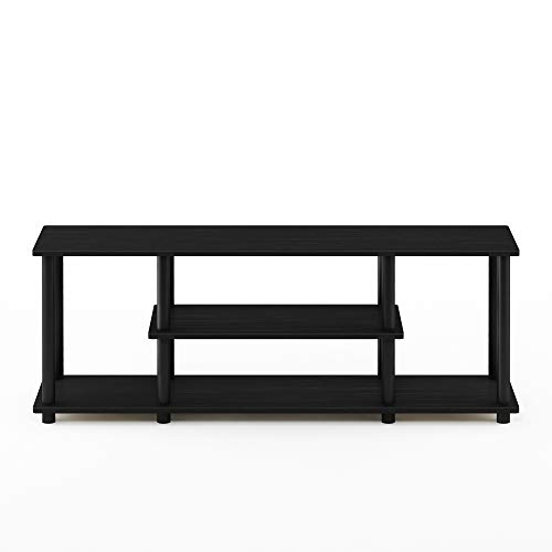 Furinno Turn-N-Tube No Tools 3D 3-Tier Entertainment TV Stand up to 50 inch TV, Round Tubes, Walnut
