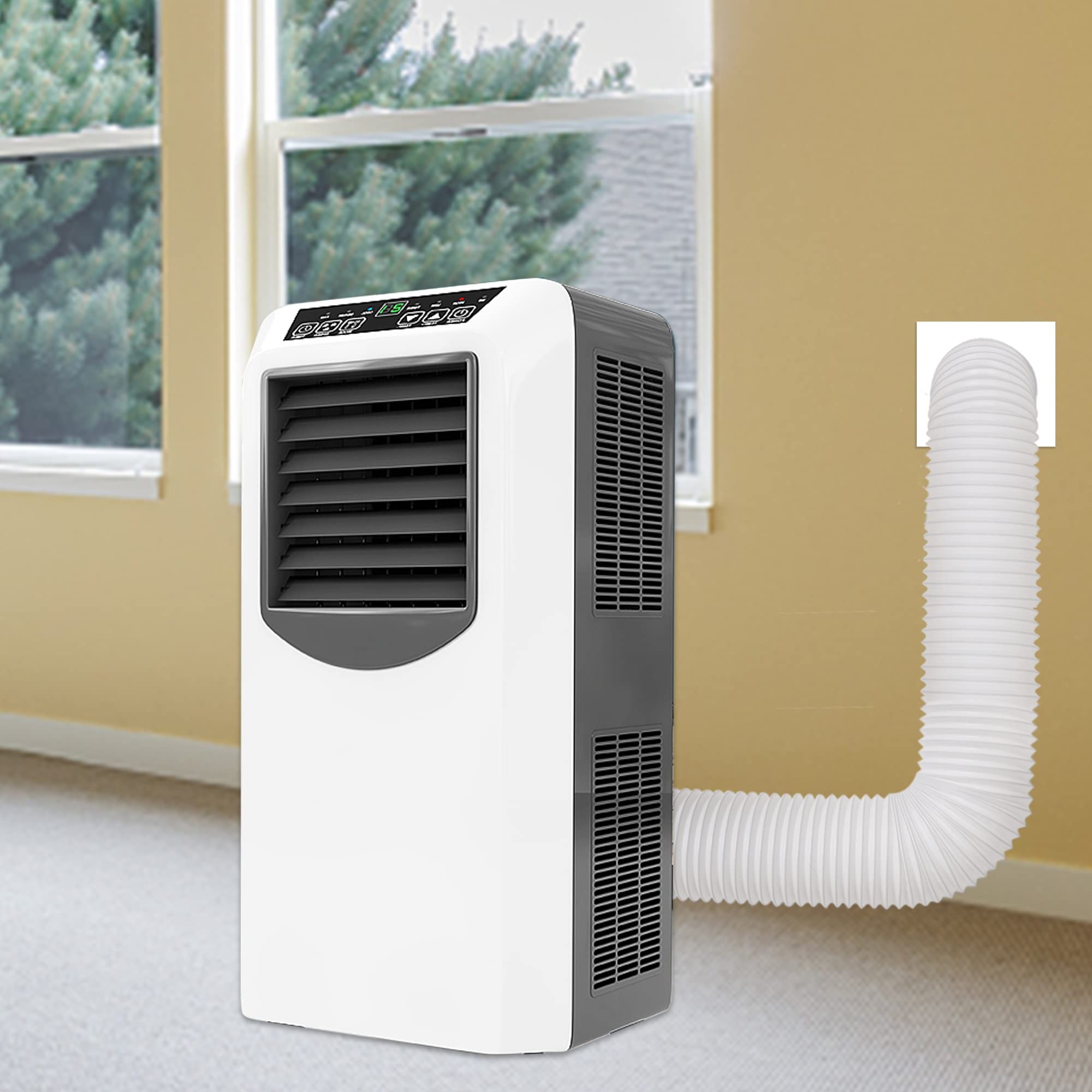 Cllayees Air Conditioner Hose Portable Exhaust Vent, 5.9" Diameter 80" Length Anti-Clockwise Thread, Expandable AC Universal Hose Compatible with Most Portable Air Conditioners