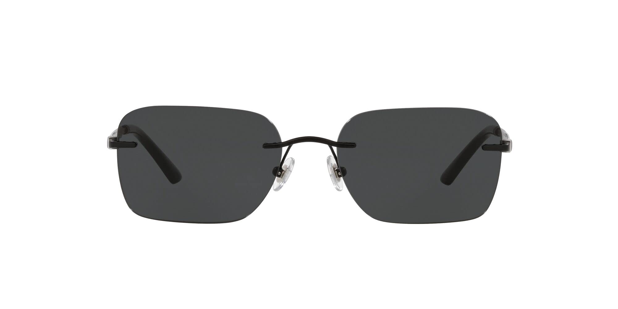 Brooks Brothers Men's BB4058 Rectangular Sunglasses, Matte Black/Solid Grey, 56 mm