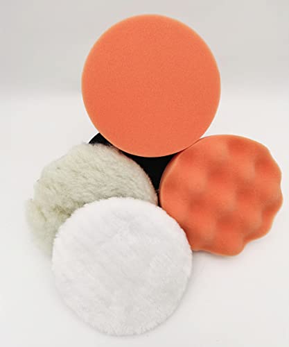 Drill polishing kit 5 inch Polishing Pad Kit Wool Polishing Pads Sponge Pads Polishing Buffer 6-Piece Set with M10 Drill Adapter
