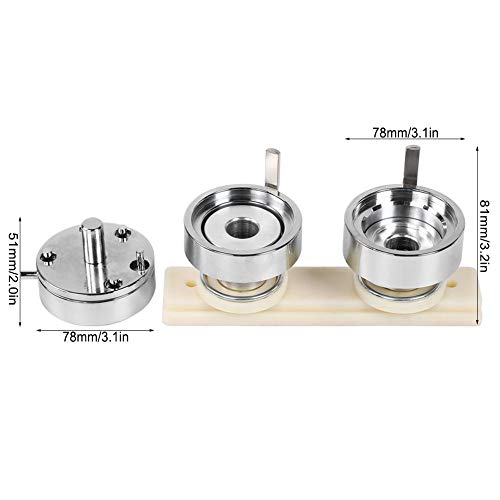 Button Mould, 58mm DIY Aluminum Alloy Interchangeable Die Mould for Button Maker Badge Machine