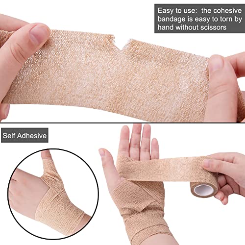 BQTQ 30 Rolls Self Adhesive Bandage Wrap 2 inch Self Adherent Wrap Tape Breathable Athletic Tape Stretch Sports Wrap Self Adhesive Wrap for Wrist Ankle Swelling Sprains(Rainbow Color)