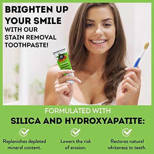 Dr Plotkas Natural Fluoride Free Whitening Toothpaste by Mouthwatchers | Organic Propolis and Fresh Organic Mint | Sensitive Teeth and Gums | 3 Oz. Tube