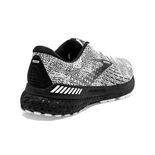 Brooks Women's Adrenaline GTS 21 Supportive Running Shoe - White/Grey/Black - 11 Medium