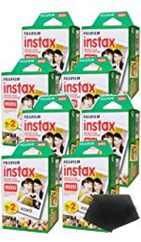 Fujifilm Instax Mini Instant Film (8 Twin Packs, 160 Total Pictures) for Instax Cameras