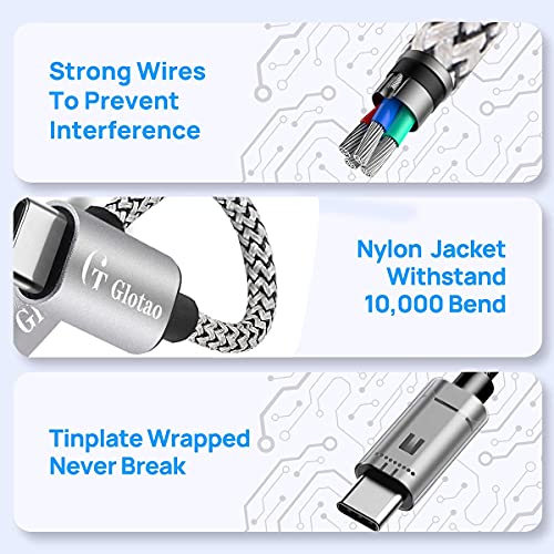 Glotao USB C to 3.5mm Adapter for Samsung S21 Ultra, Galaxy S20 Headphone Adapter USB C to Aux Audio Dongle Cable Cord for Galaxy S20 Note 20 Ultra S20+ Note 10+, Google Pixel 5 4 3 XL