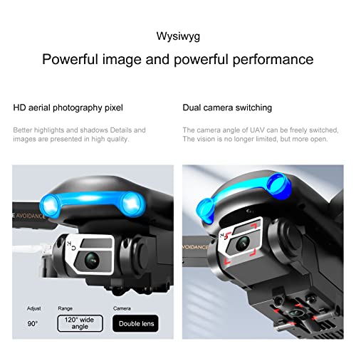 MIANHT Drone With 4K Dual HD Fpv Camera - Remote Control Black Quadcopter, RC Toys Gifts For Boys Girls, with Optical Fl-ow Localization, Altitude Hold Headless Mode, One Key Start Speed