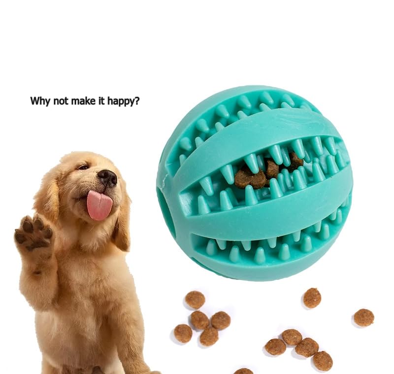 Dog Ball Chew Puppy (2 Pack), for Aggressive Chewers, Interactive Puppy Dog Toy, Puzzle Teething Toy, Essential Brain Stimulating, Dog Treat Ball Small Breed