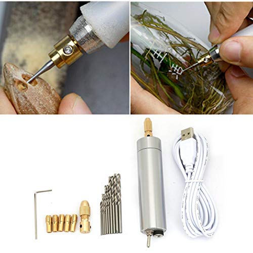 Electric Mini Drill Grinder, Mini Drill Set Grinder Kit, Adjustable Speed Polishing Engraving Grinding Pen Tool Kit, Low Noise, for Grinding, Polishing, Drilling