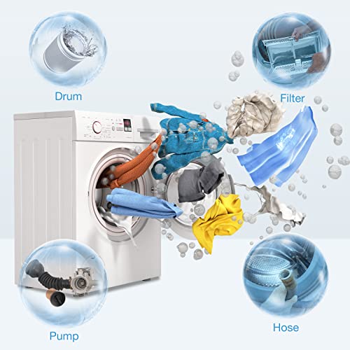 flowcheer Washing Machine Cleaner 24 Pack-Powerful Deep Cleaning Household Washing Machine Cleaner Tablets for HE Front Loader&Top Load Washer,-12 Month Supply