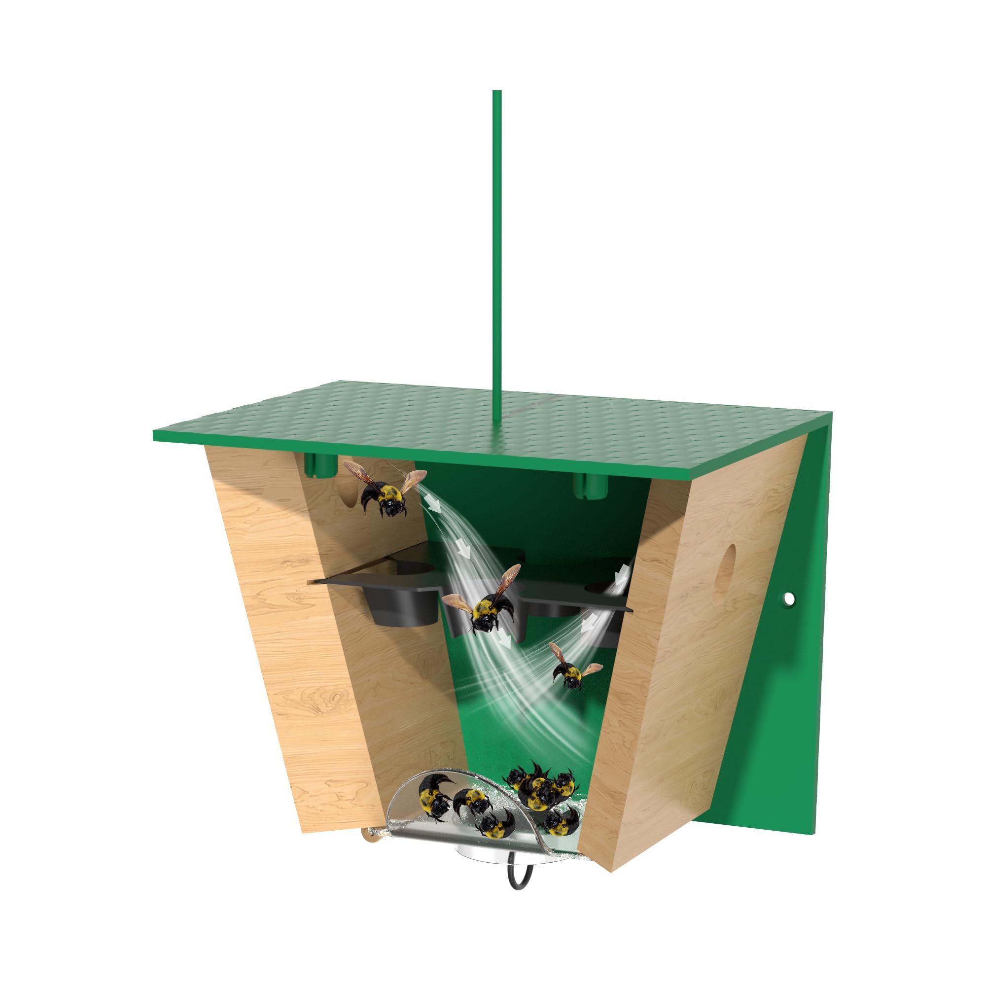 Carpenter Bee Traps for Outside - Carpenter Bee Trap, Turbo Trap 2.0 W/Bee Vault Wood Bee Traps - Carpenter Bee Traps for Outdoors Hanging - Bee Catchers for Outside(2 Pack)