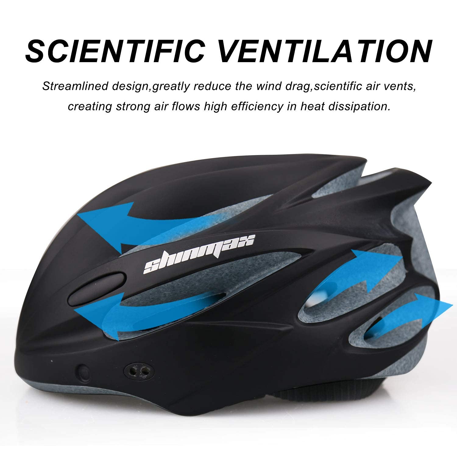 Bike Helmet, Shinmax Bicycle Helmet with USB Charging Light&Detachable Magnetic Goggles&Removable Sun Visor&Portable Bag Adjustable Cycling Helmet
